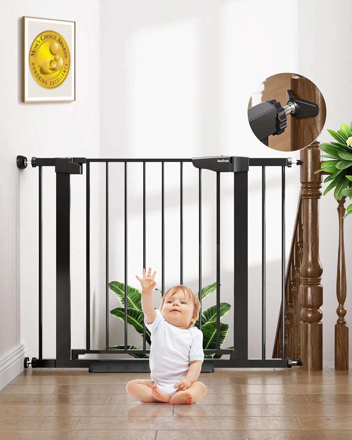 29.7-40.6" Baby Gate for Stairs, Mom's Choice Awards Winner-Dog Gate ...