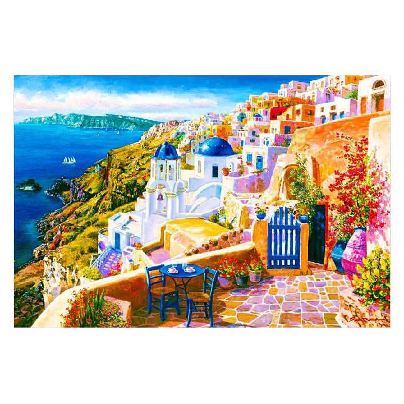 29.7 x 20 in. Jigsaw Wooden Oil Painting Style Puzzle Game, Multi Color ...
