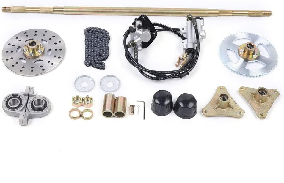 29" 740mm Drift Trike Rear Axle Complete Kit Disc Brake Assembly T8F ...
