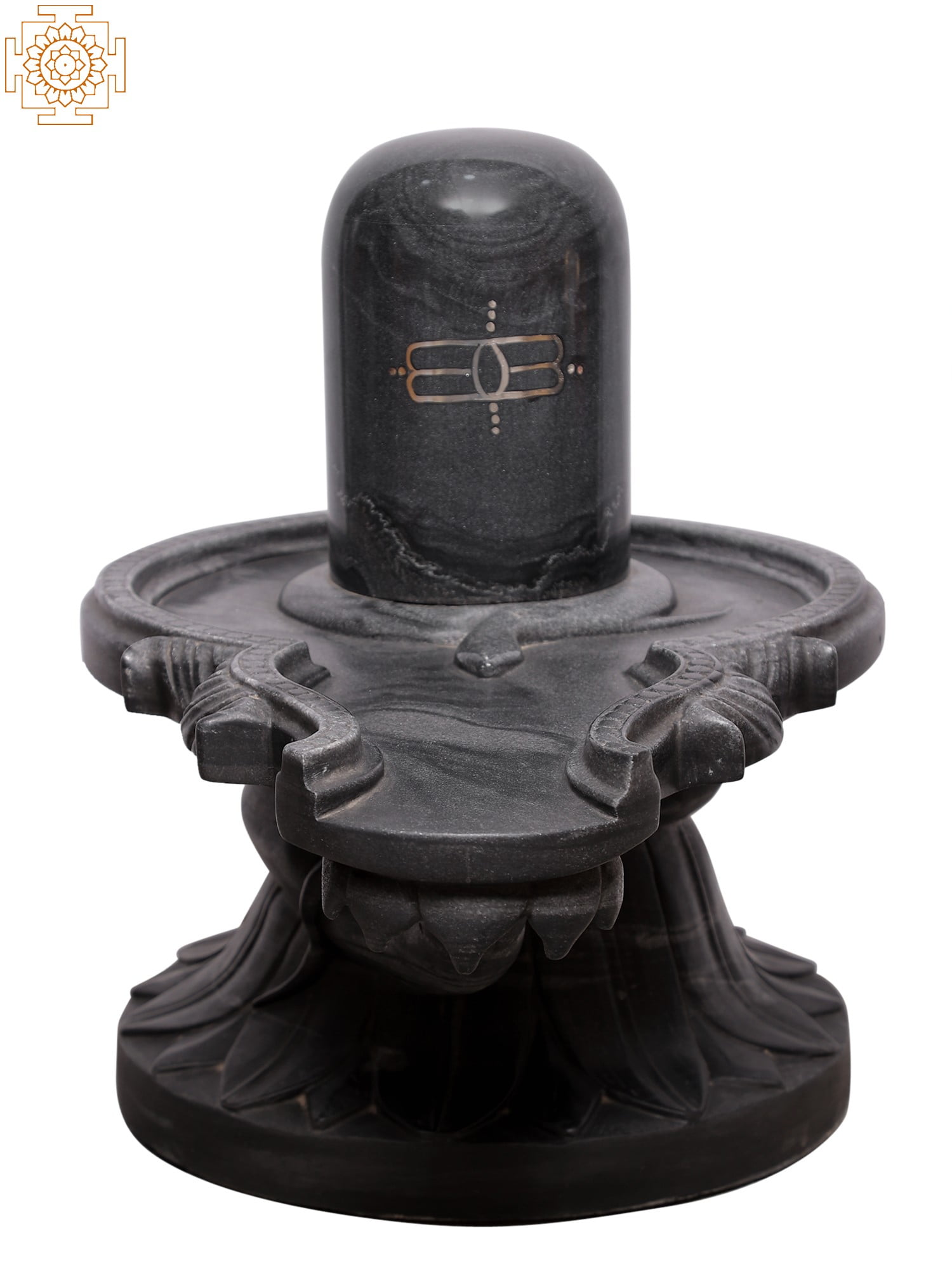 29" Black Marble Shiva Linga Statue - Black Marble - Walmart.com