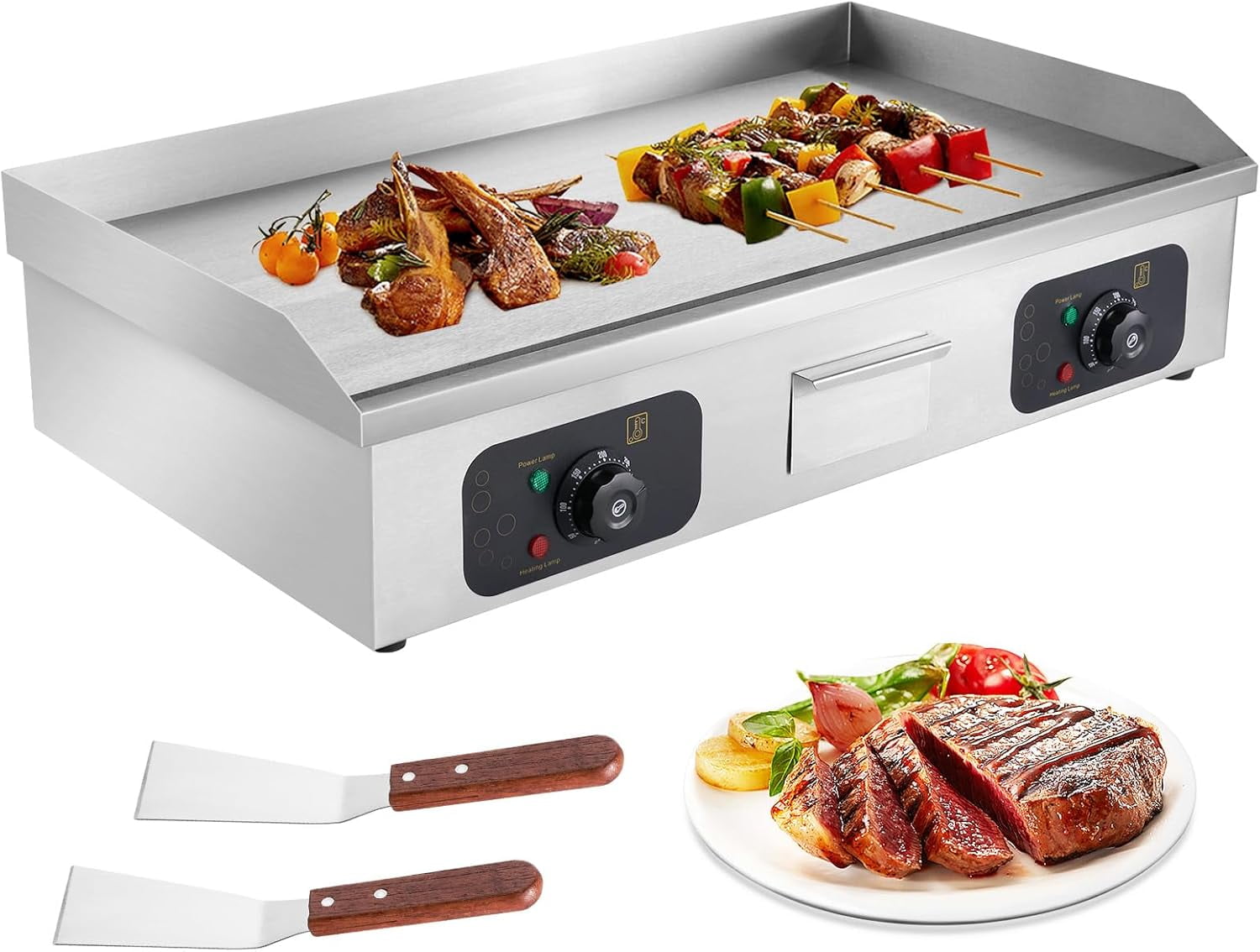 29’ Commercial Electric Griddle, 3200W Countertop Flat Top Griddle ...