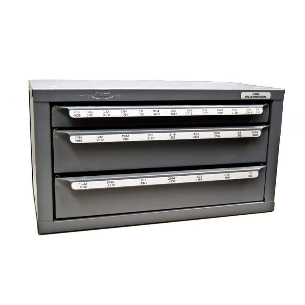 29- Compartment 17 in. Drill Bit Dispenser for 1/16 in. - 1/2 in. x 1 ...