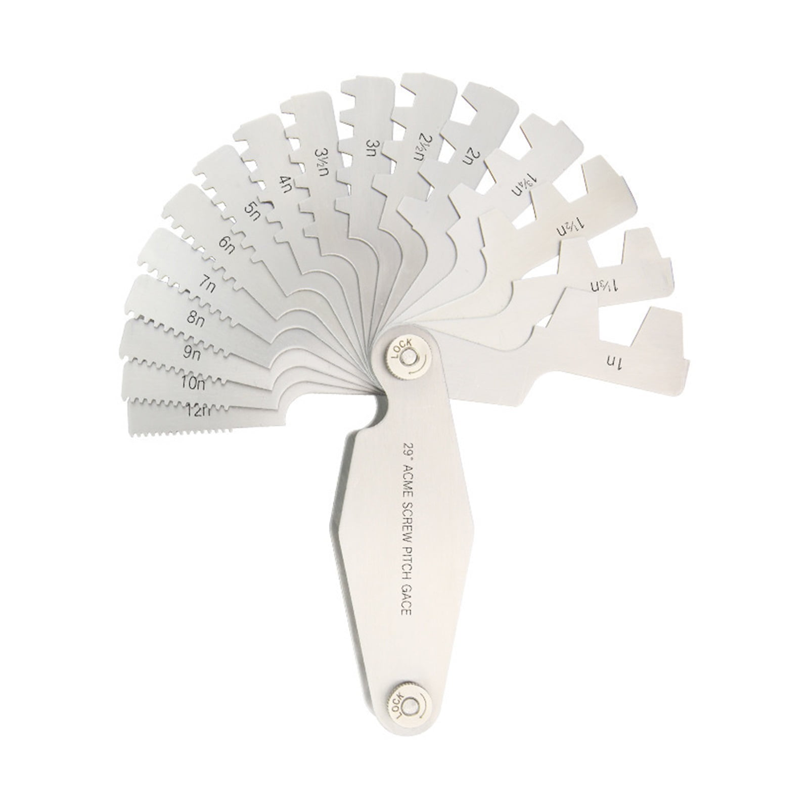 29 Degree/30 Degree T Thread Gear Tooth Gauge Metric Whitworth Thread ...