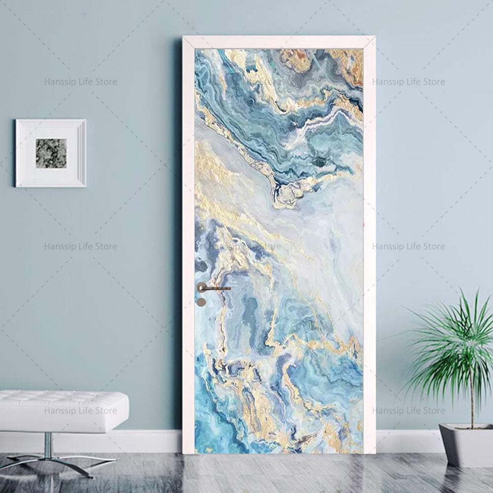29 Different Styles of Door Stickers Light Luxury Abstract Art Home ...