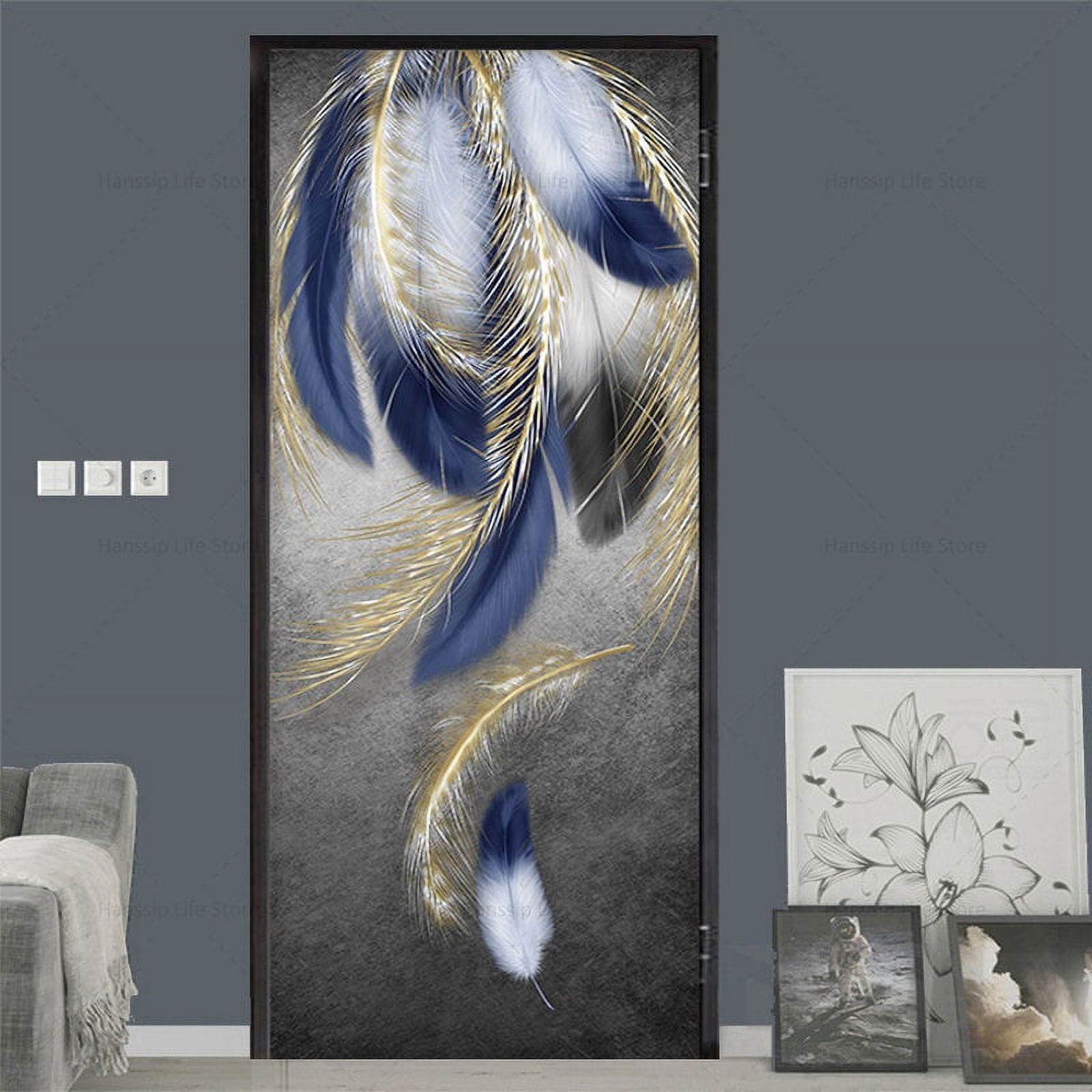 29 Different Styles of Door Stickers Light Luxury Abstract Art Home ...