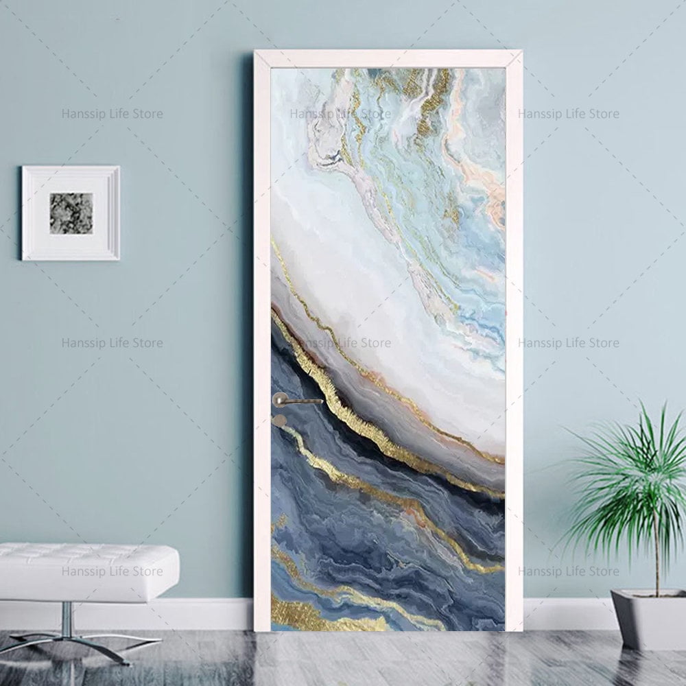 29 Different Styles of Door Stickers Light Luxury Abstract Art Home ...