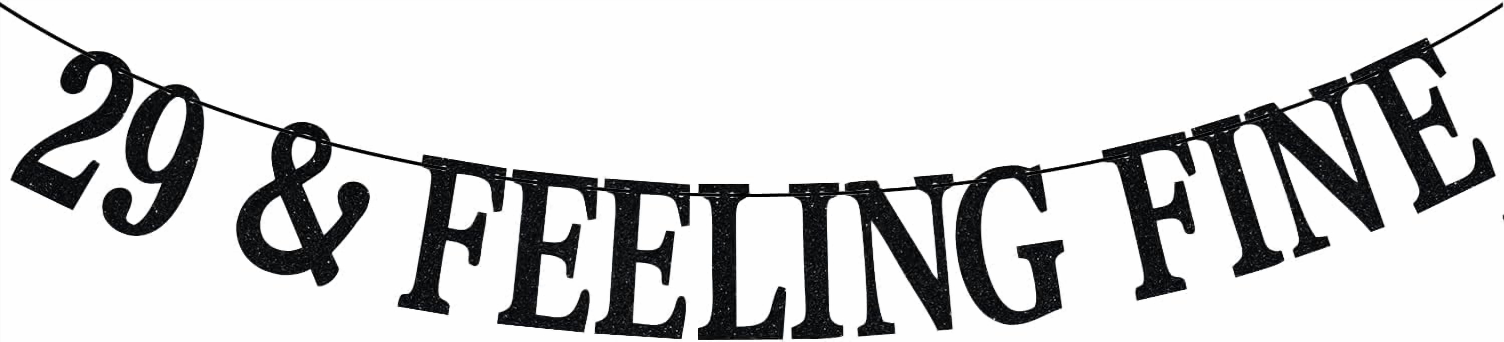 29 & Feeling Fine Banner, Cheers to 29 Years, Not 30 Yet, Rip My Youth ...