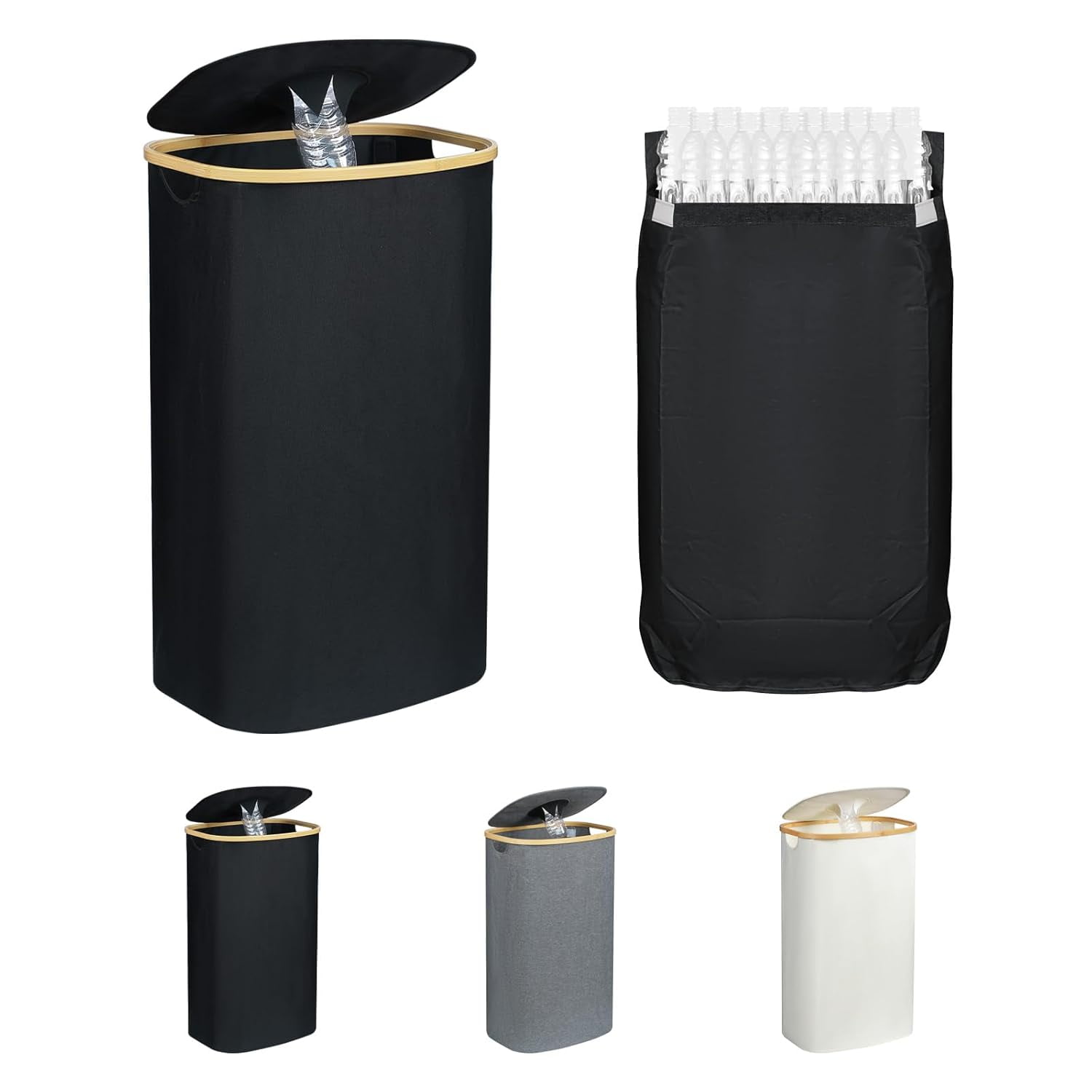 29 Gallon Recycling Bin for Kitchen, 110L Large Recycling Bin with lid ...