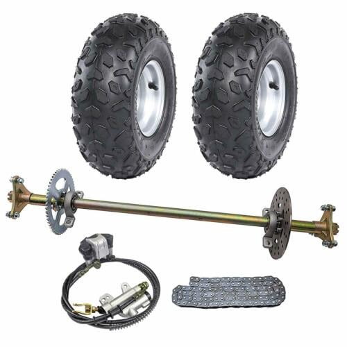 29" Go Kart Rear Live Axle Kit, 145/70-6" Complete Wheels Tires, T8F ...