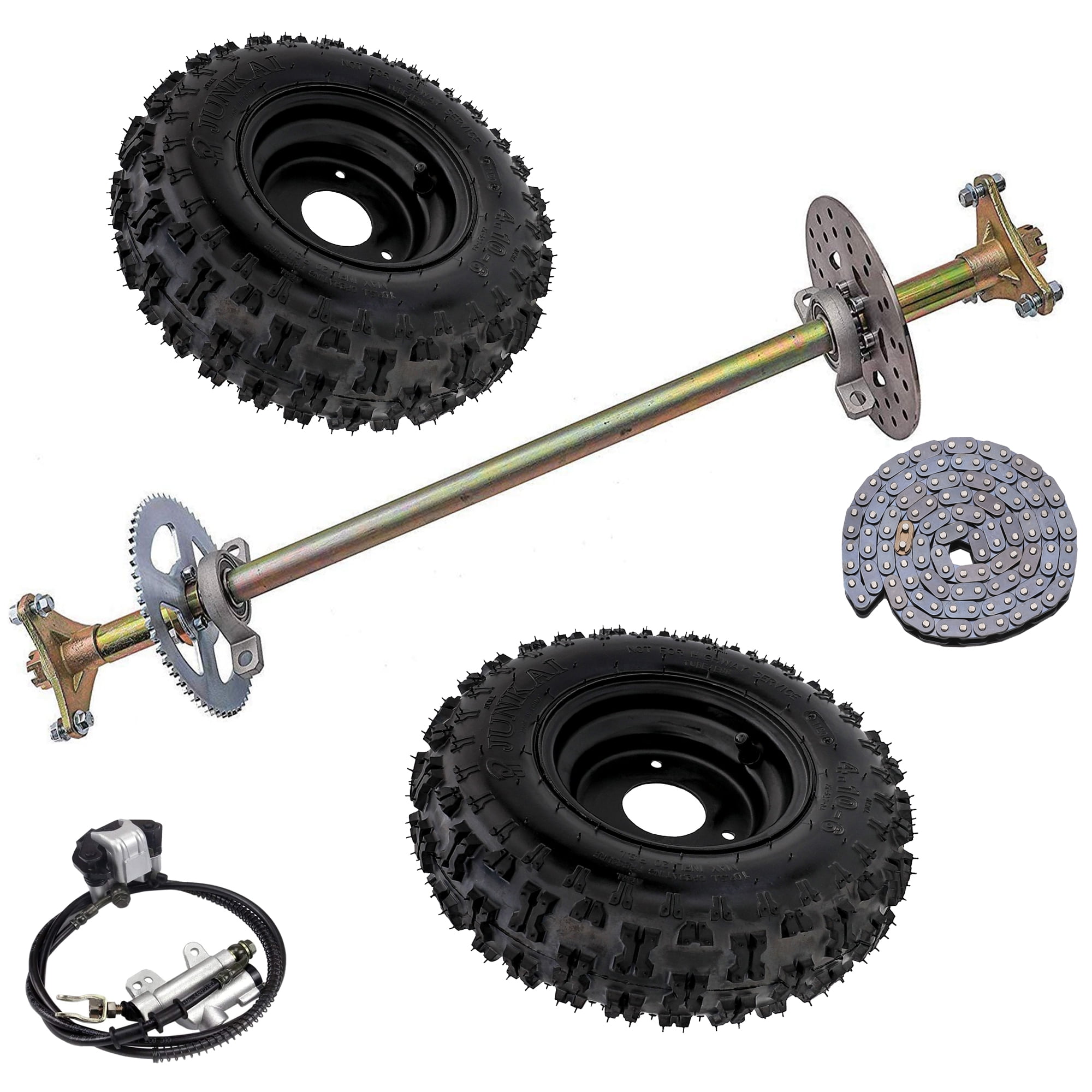 29" Go Kart Rear Live Axle Kit, 4.10-6" Complete Wheels Tires, T8F ...