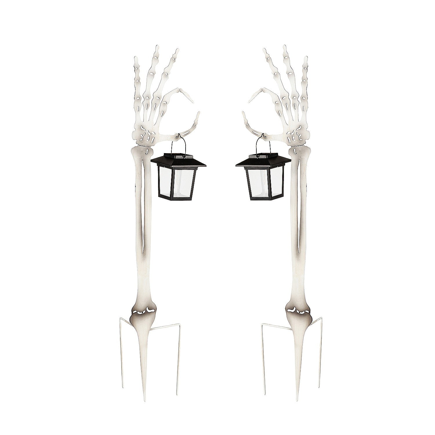Evergreen 29"H Skeleton Hand Yard Decoration with Solar Flickering ...