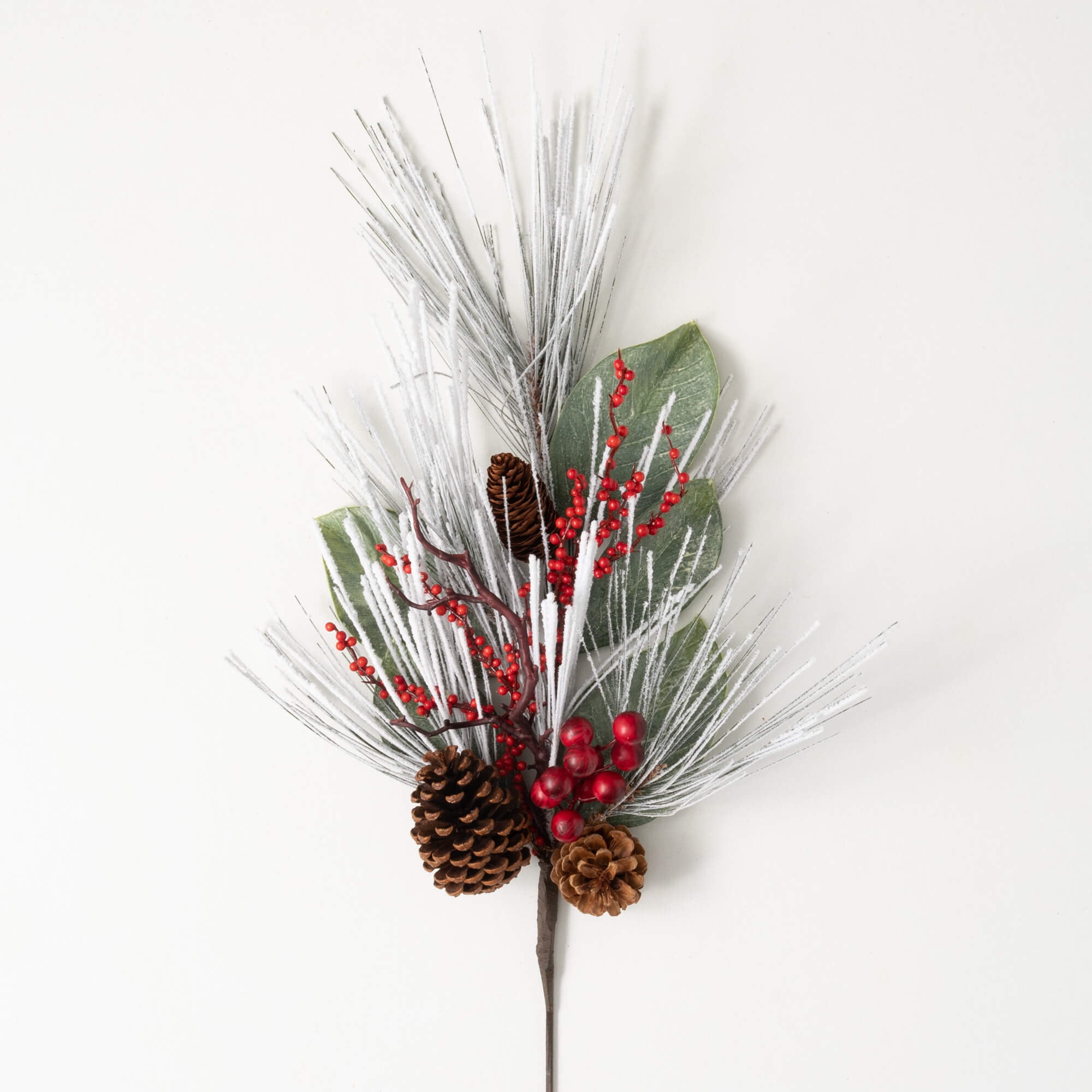 29"H Sullivans Snowy Long Pine & Berry Spray, Green - Walmart.com