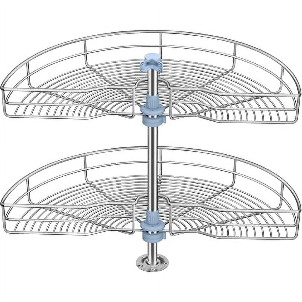 29” Half Moon Lazy Susan Shelf Turntable Organizer for Blind Corner ...