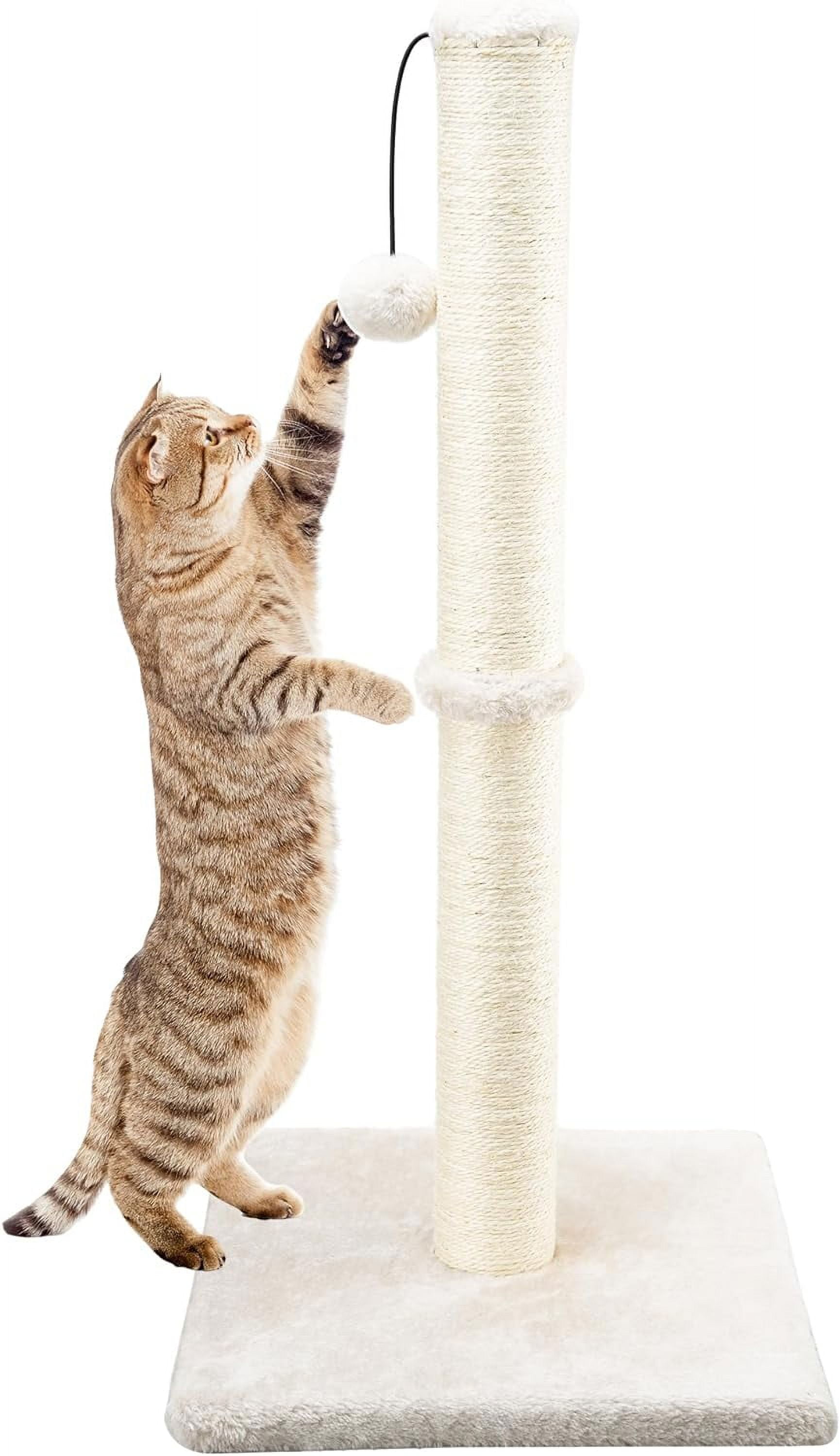 29" Height Tall Cat Scratching Post, Claw Scratcher with Sisal Rope and ...