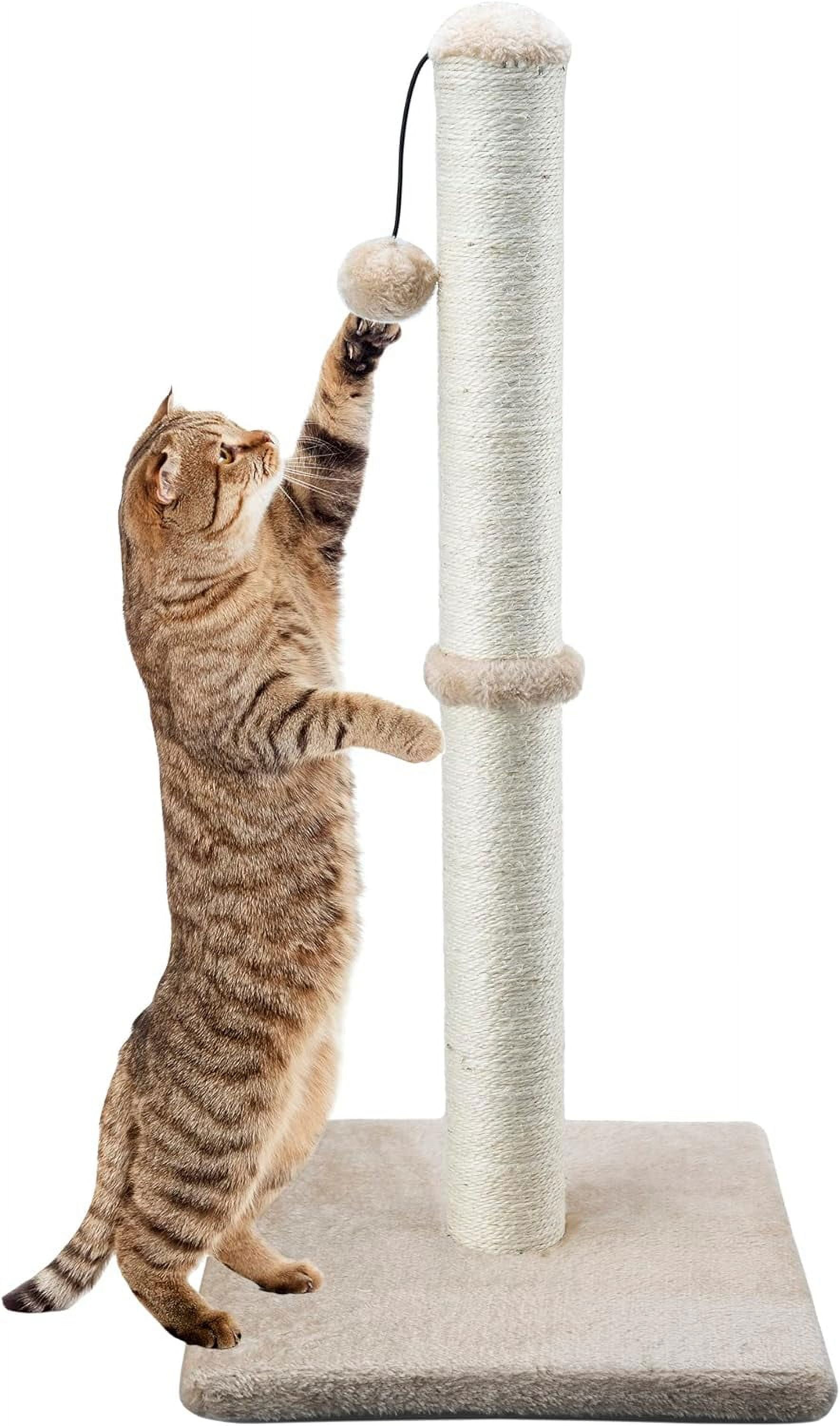 29" Height Tall Cat Scratching Post, Claw Scratcher with Sisal Rope and ...