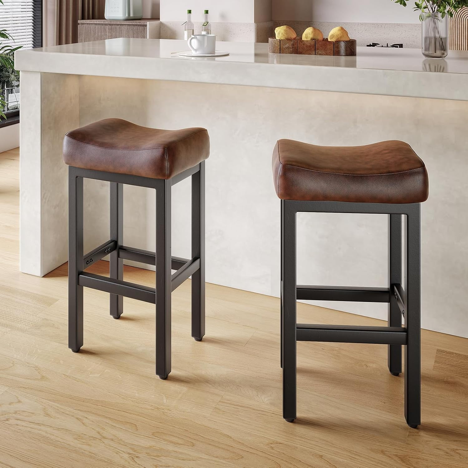 29 Inch Bar Height Bar Stools Set of 2, 29" Barstools for Kitchen ...