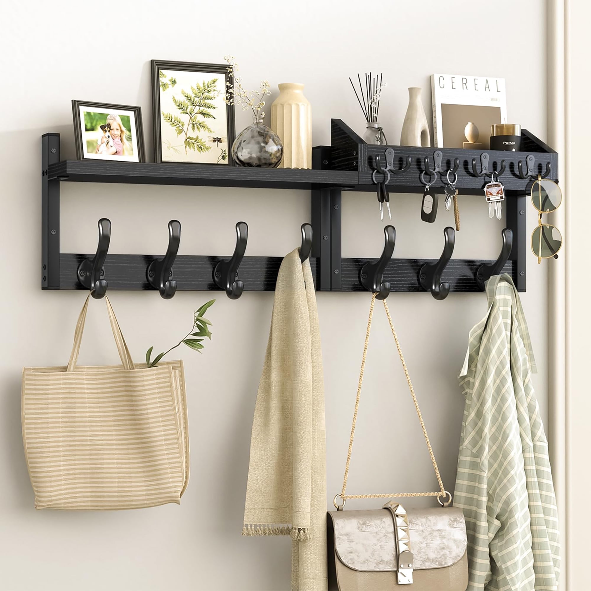 29-Inch Four-In-One Wall-Mounted Coat Rack - Walmart.com