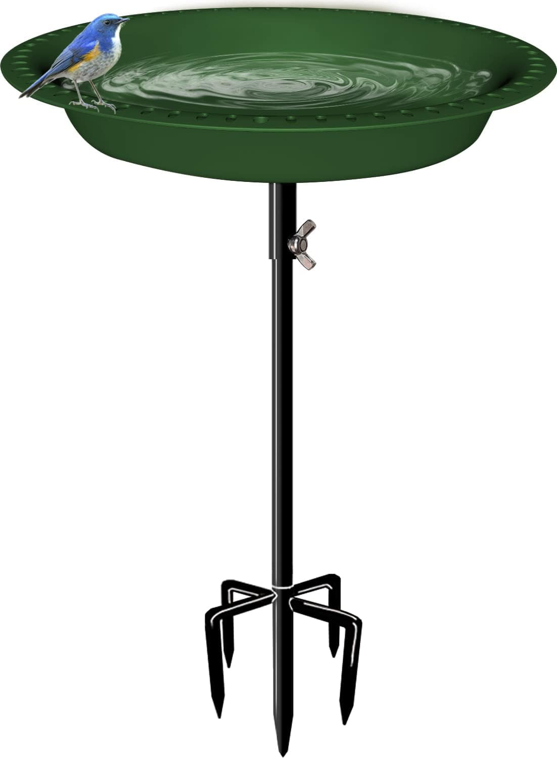 29 Inch Height Detachable Bird Bath with Metal Stake Stand, Birdbath ...