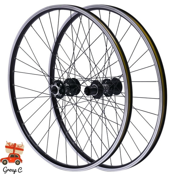 29 Inch Mountain Bike Wheelset Front & Rear Wheel Double Six-hole Discs Brake - Walmart.com