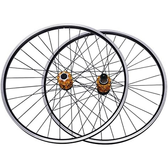 29 Inch Mountain Bike Wheelset,Gold Carbon Hub MTB Wheels,441lbs Quick ...