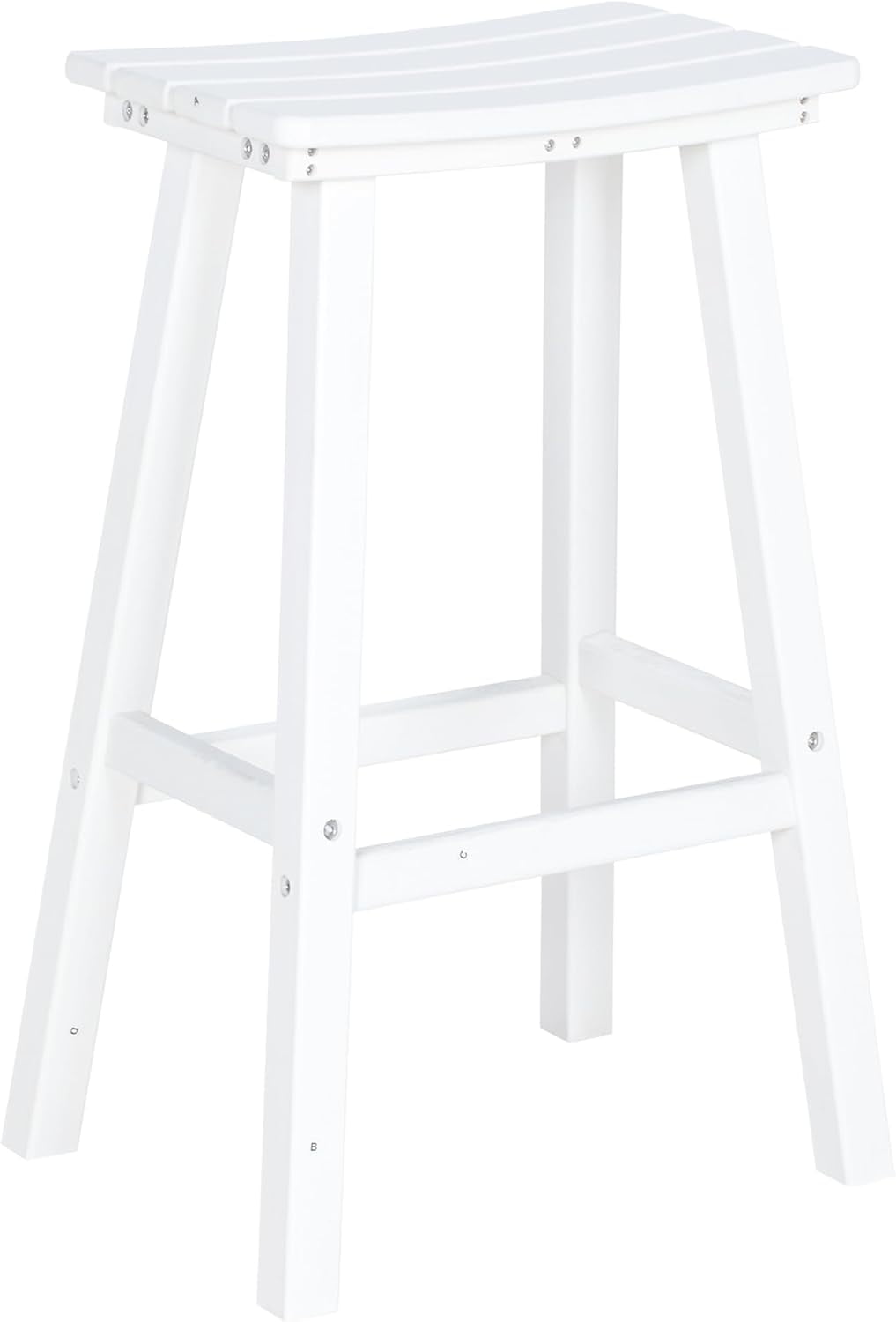 29 Inch Outdoor Bar Stool, Bar Chairs with Footrest, Weather Resistant ...