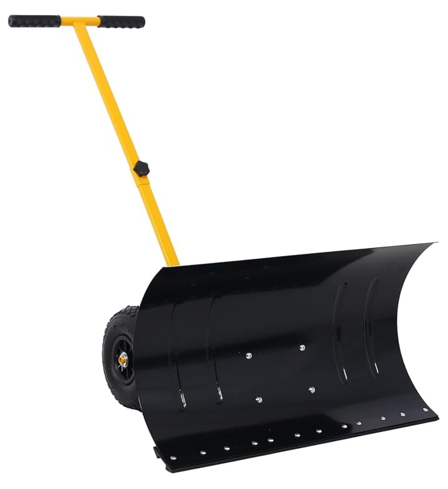 29-Inch Snow Pusher with 10" Wheels - Adjustable Handle Snow Removal ...