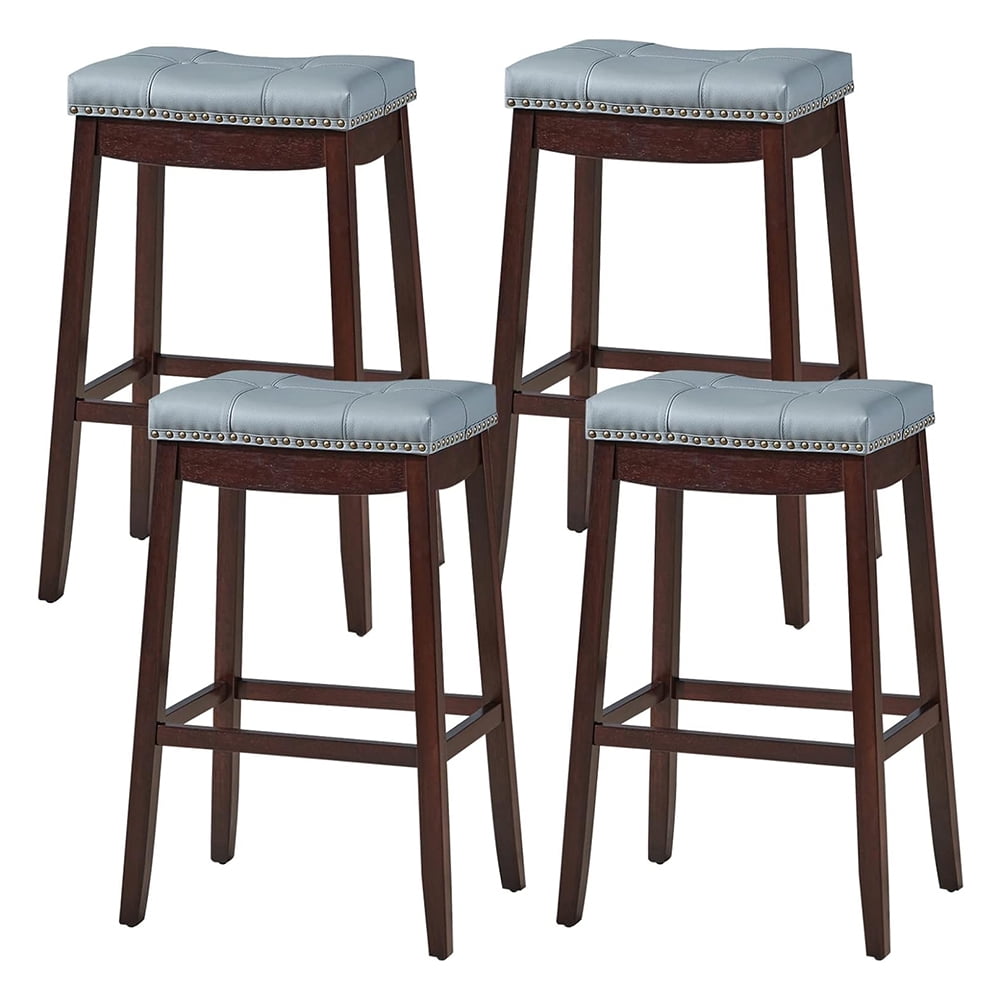 29-Inch Soft Seat Bar Stools, Height Backless Counter Stool with ...