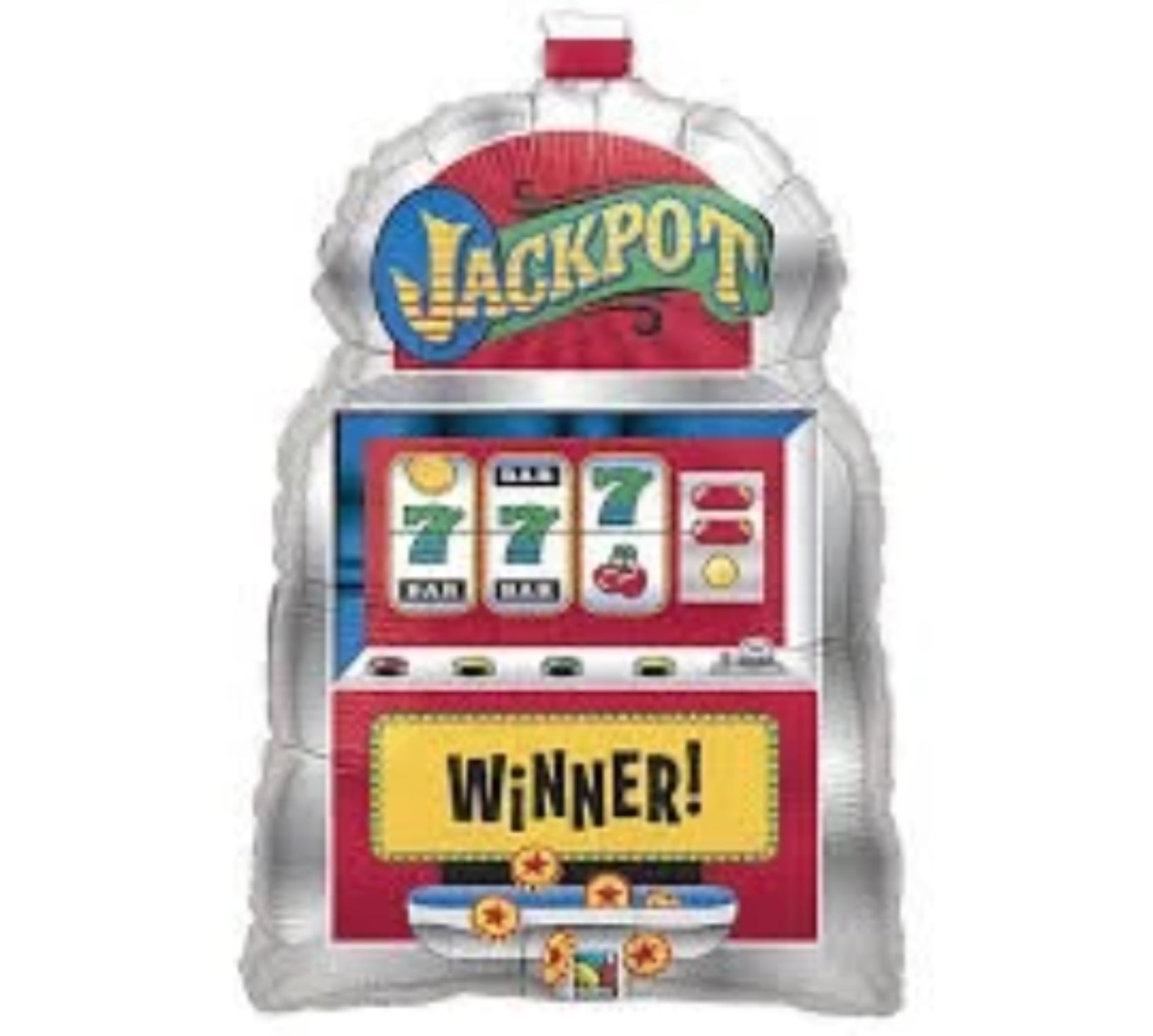 29" JACKPOT WINNER SLOT Machine Balloon • Large Shape Foil Mylar ...