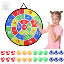 Children's 2-in-1 Dart Board Game Set 28.74" with 20 Sticky Balls ...