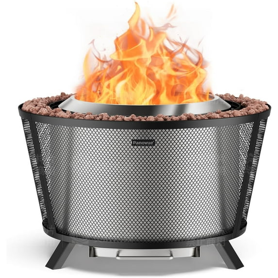 29” Large Capacity Smokeless Fire Pit for Outside,Heavy‑Duty Wood ...