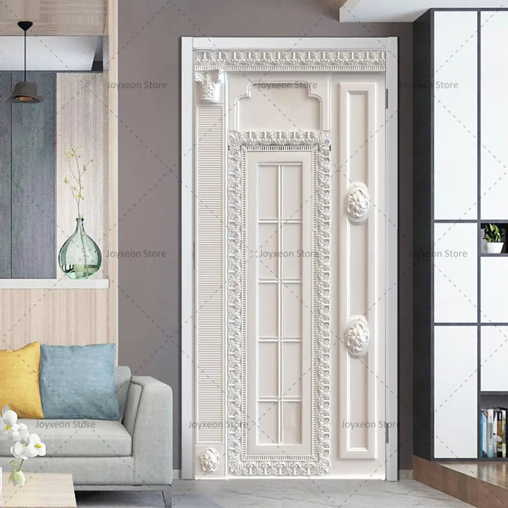 29 Line Door Stickers Black and White Geometric Low-luxury Style Home ...