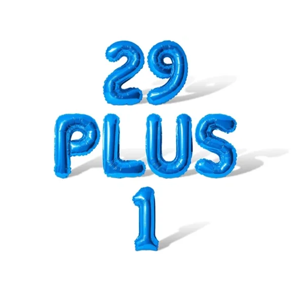 29 PLUS 1 Letter Balloon Banner - 30th Birthday Party Decorations - 30 ...