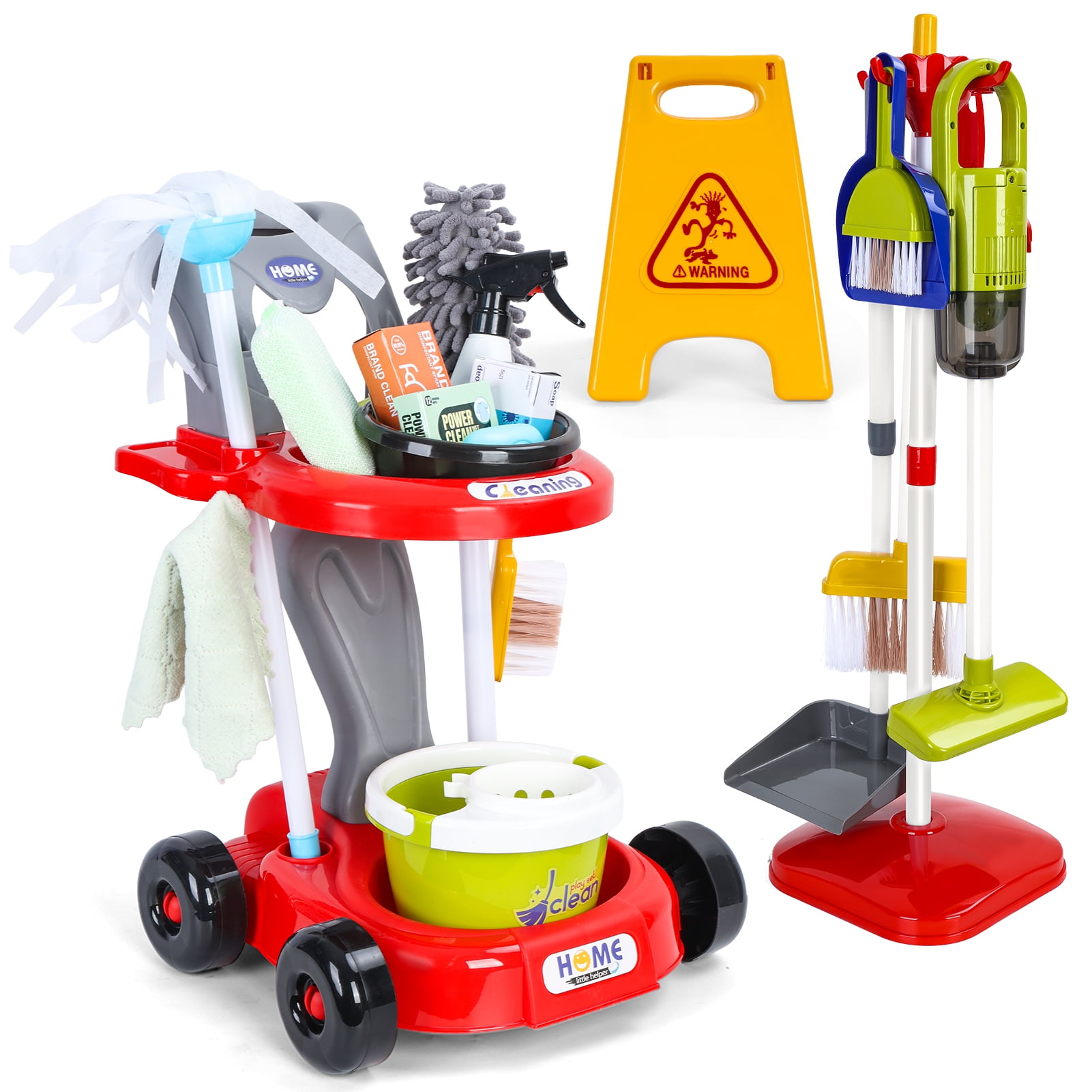 29 Pcs/Set Kids Play House Cleaning Toys, Mini Duster Mob Vacuum Dust ...