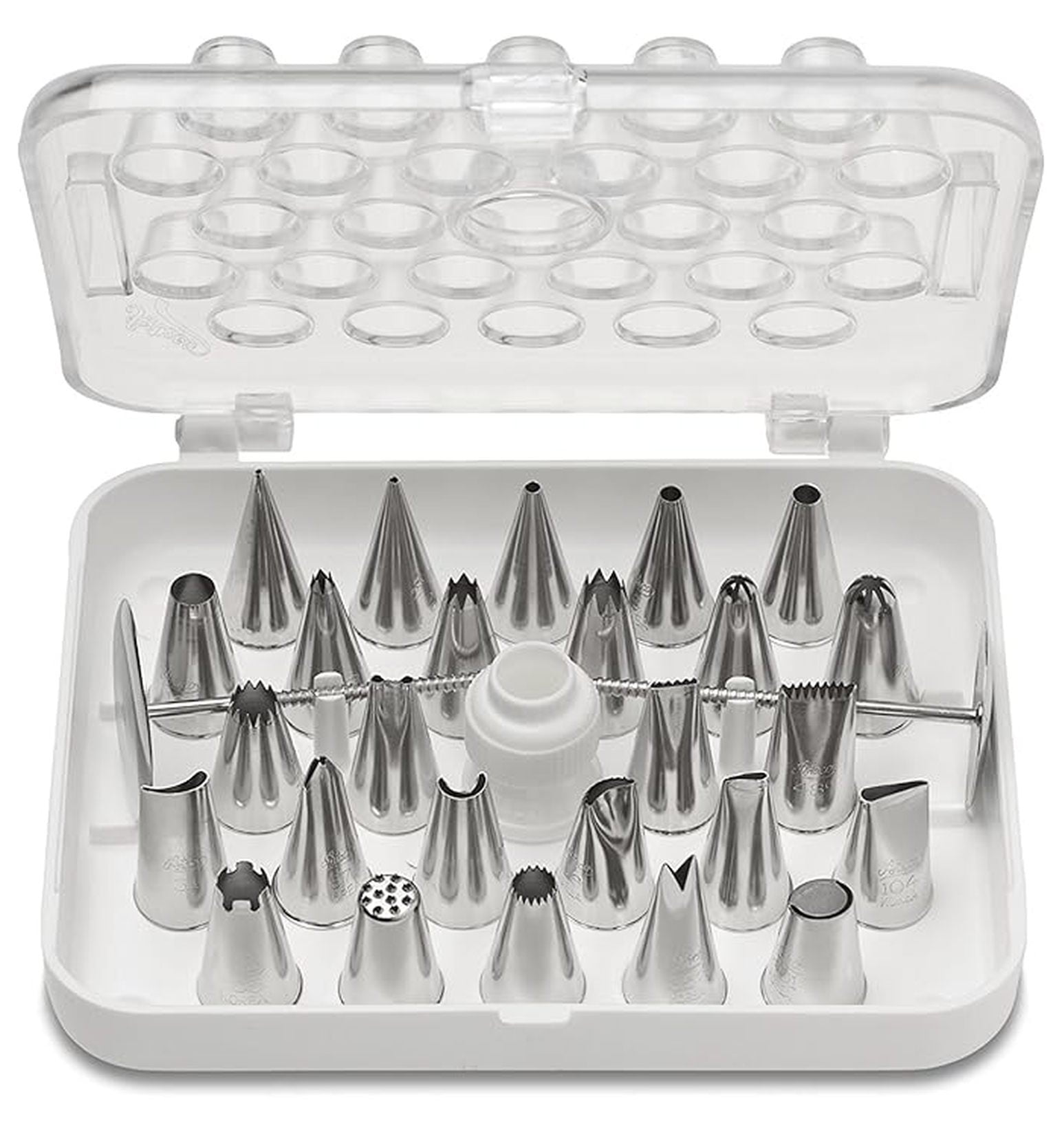 29 Piece Cake Decorating Set, Includes 26 Stainless Steel Tubes, 1 ...