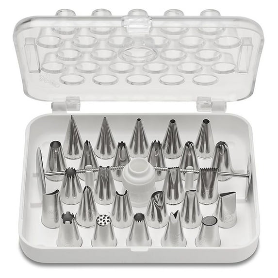 29 Piece Cake Decorating Set, Includes 26 Stainless Steel Tubes, 1 ...