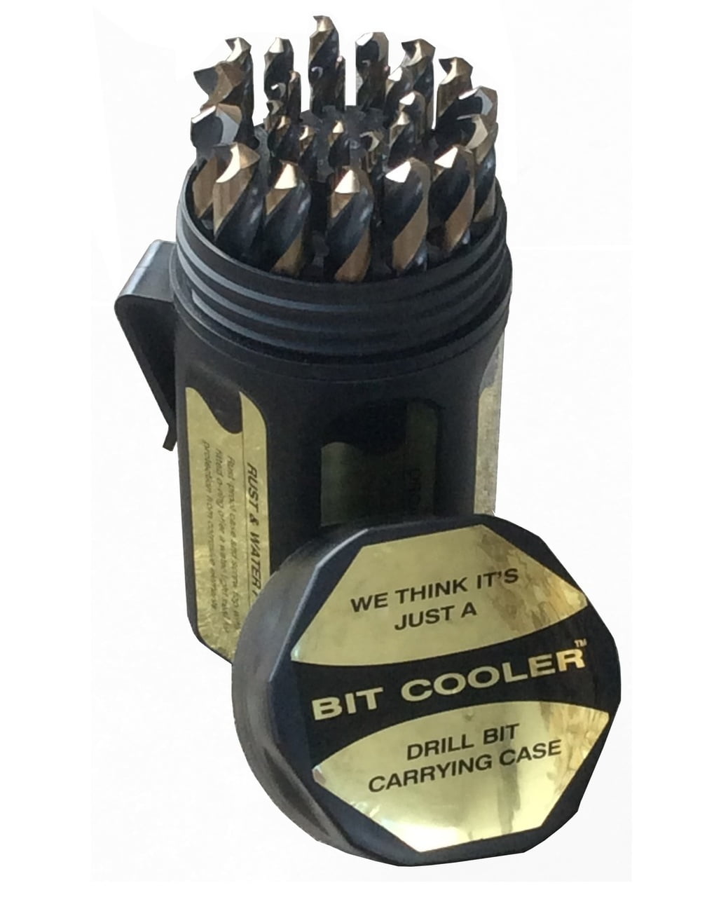 29 Piece Cobalt Drill Bit Set in Round Plastic Case, Sizes 1/16″ – 1/2 ...