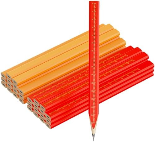 29 Pieces Carpenter Pencils Flat Construction Pencils with Printed ...