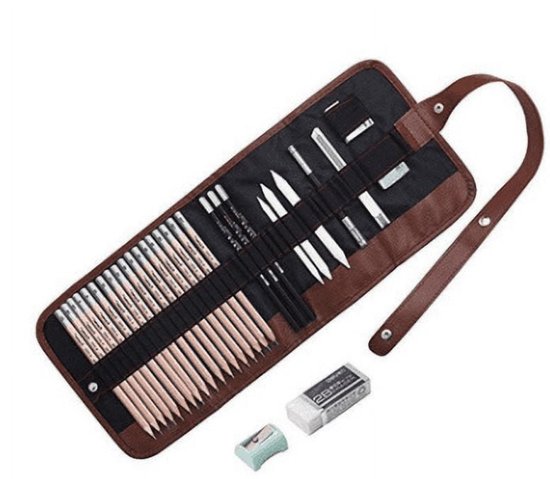 29 Pieces Professional Sketching & Drawing Art Tool Kit With Graphite ...