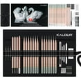 29 Pro Sketching Drawing Pencils Set with Roll-Up Nylon Case – 14 ...