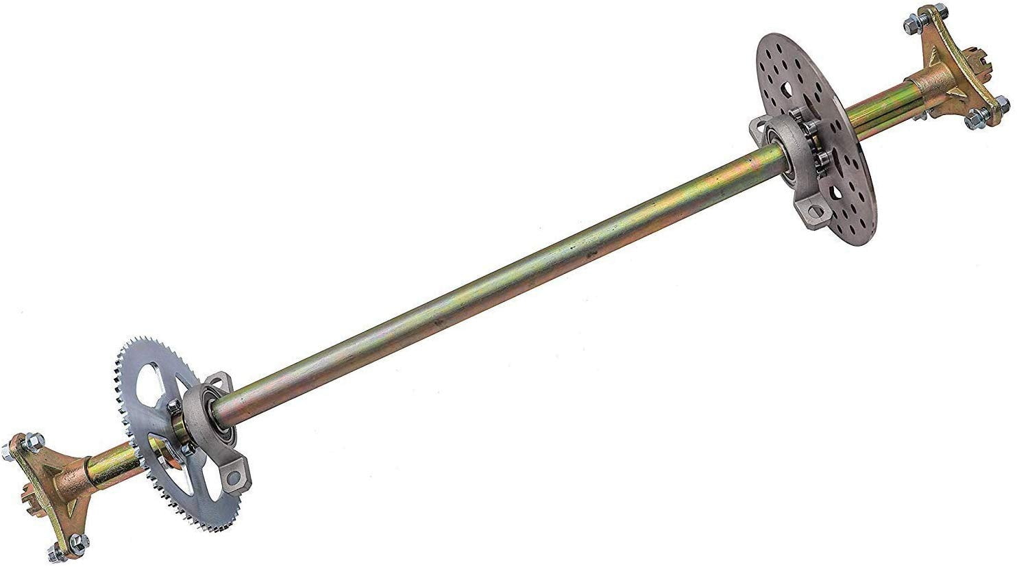 29" Rear Live Axle Kit with T8F Sprocket, Brake Disc, Pillow Block ...