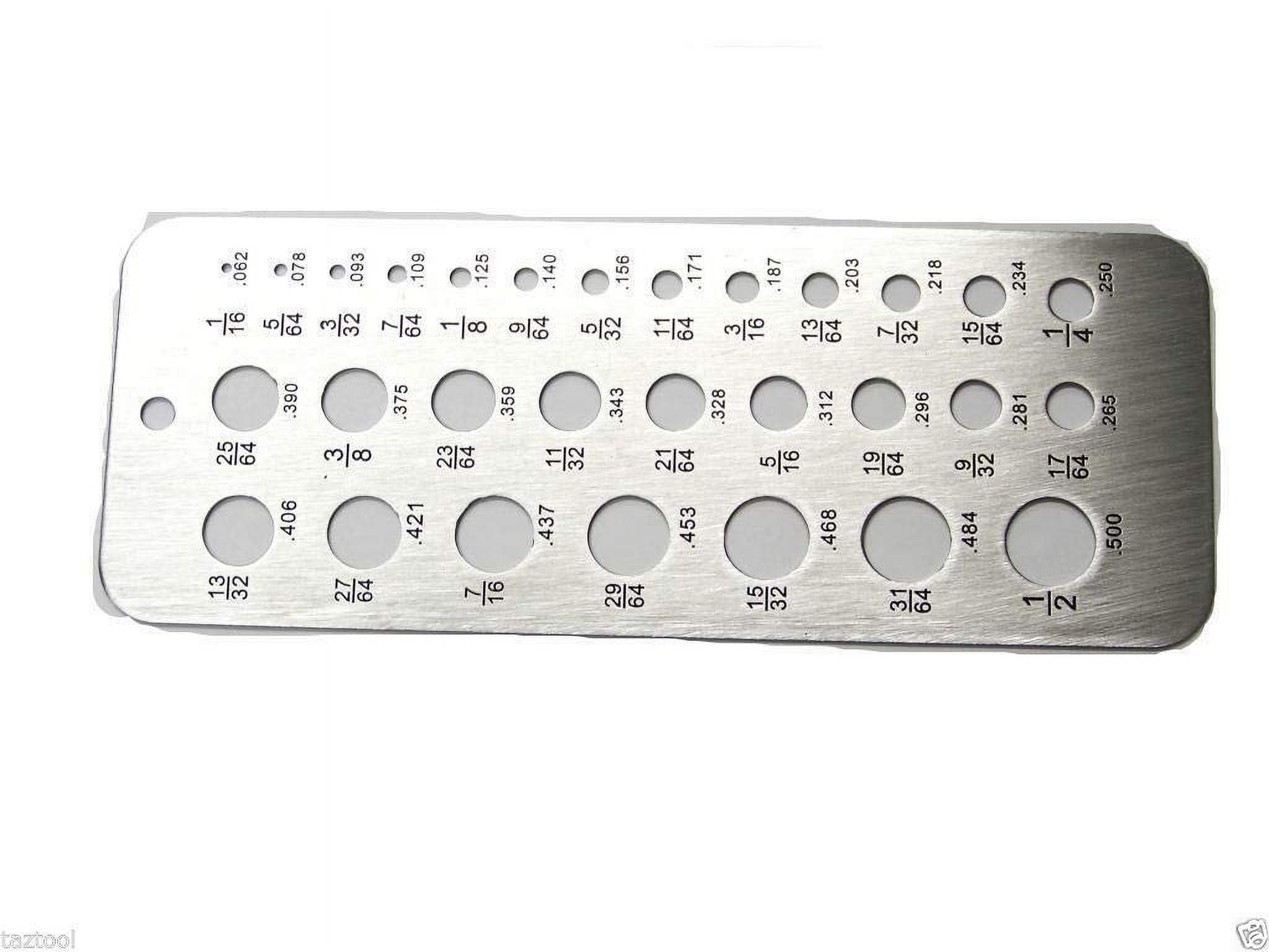 29 Sizes Index Stainless Steel Drill Gauge Bolt Wire Diameter Size Bit ...