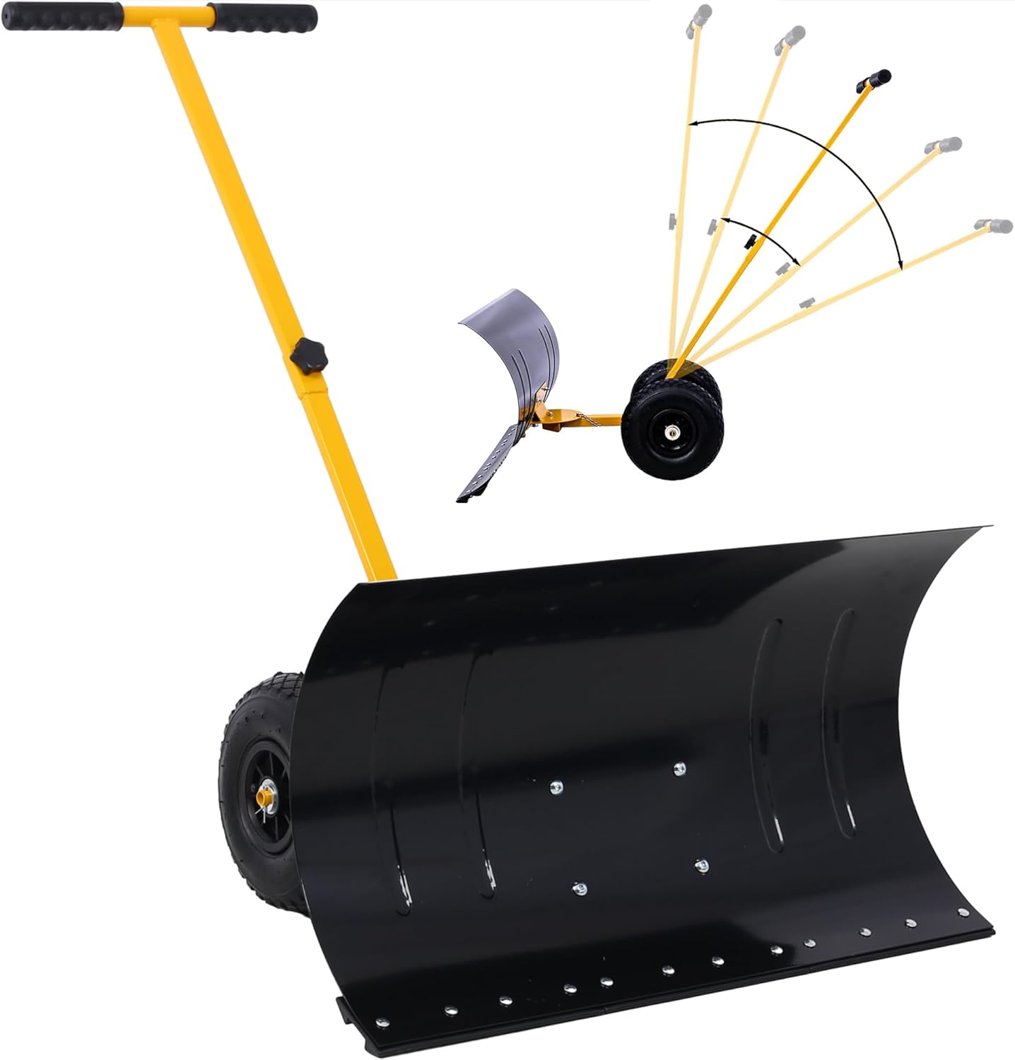 29" Snow Shovel with Wheels,Shovel on Wheels,Snow Pusher,Snow Shovel ...