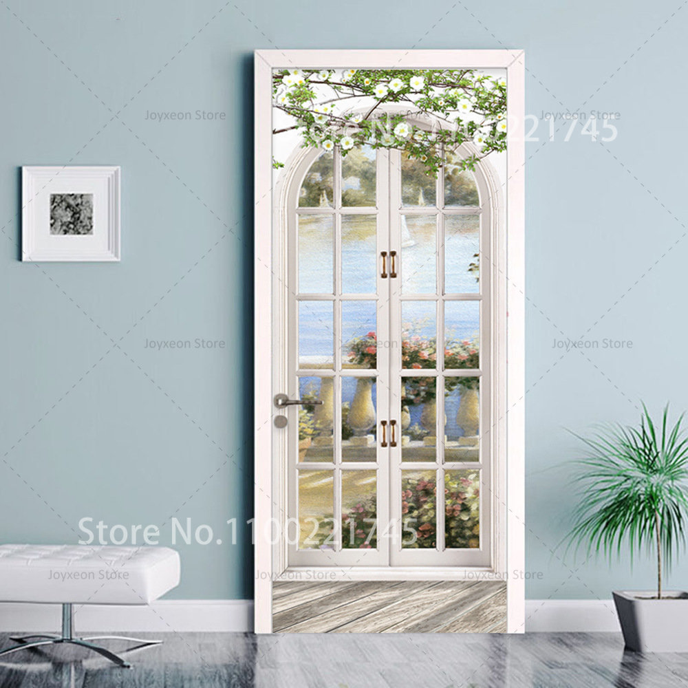 29 Styles Door Stickers Self Adhesive Full Door Stickers Home Decor ...
