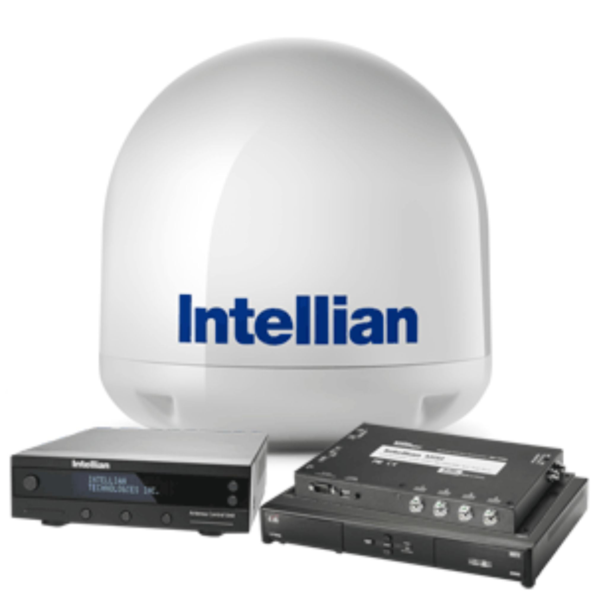 29" White, Black, and Blue Intellian i3 US System with MIM Switch and ...