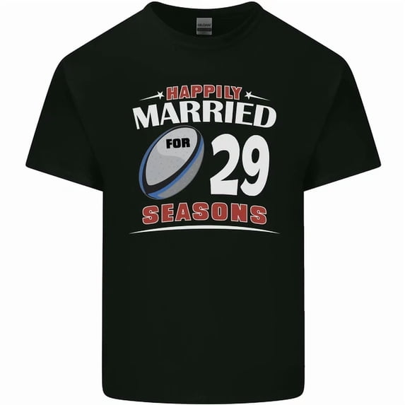 29 Year Wedding Anniversary 29Th Rugby Mens Womens S-5XL T-Shirt ...