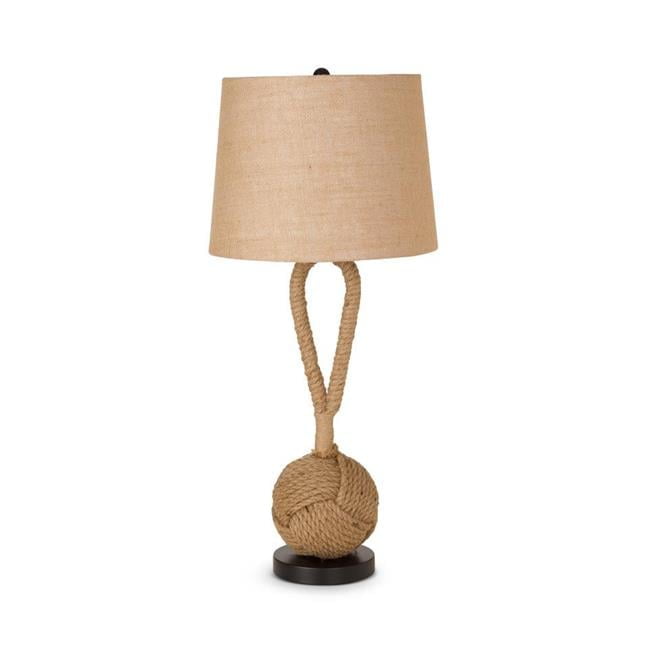 29 in. Rope Table Lamps with Brown Shade, Natural Brown - Set of 2 ...