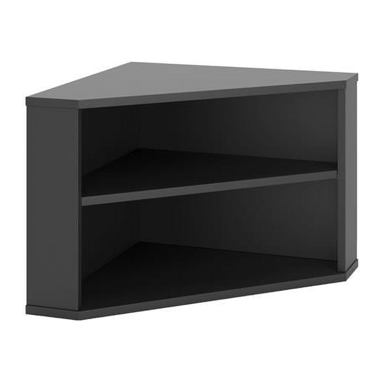 29 in. Tio Triangle Shaped Corner Bookcase Console with 2 Shelves ...