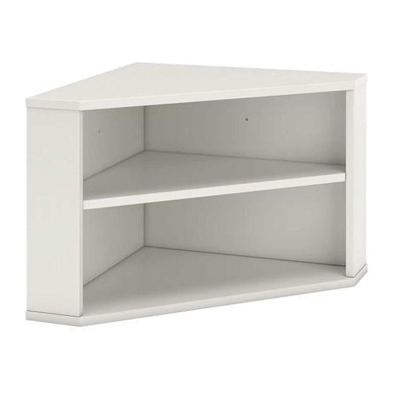 29 in. Tio Triangle Shaped Corner Bookcase Console with 2 Shelves ...