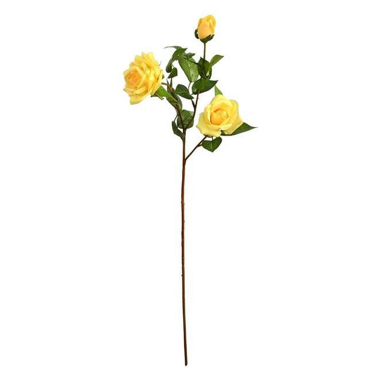 29 in. Yellow Real Touch Rose Stem - Walmart.com