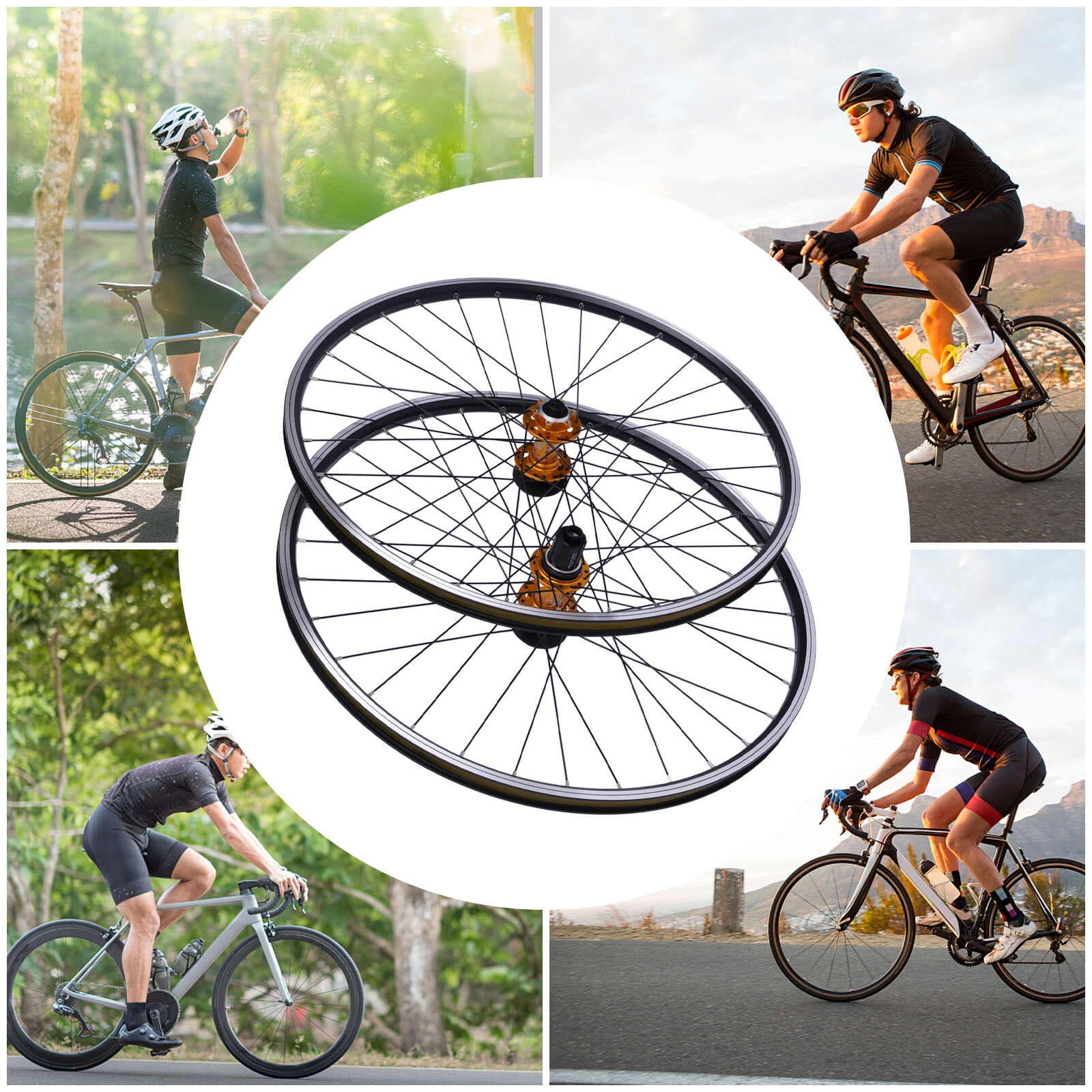 29 inch Bicycle Front Rear Wheels Disc Brake Freewheel Top MTB Bike ...